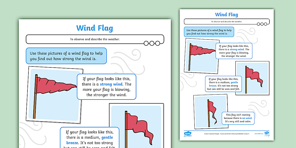 Wind Flag Poster (teacher made) - Twinkl