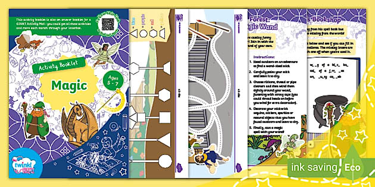 Magic Activity Booklet (Ages 5 - 7) (teacher made) - Twinkl