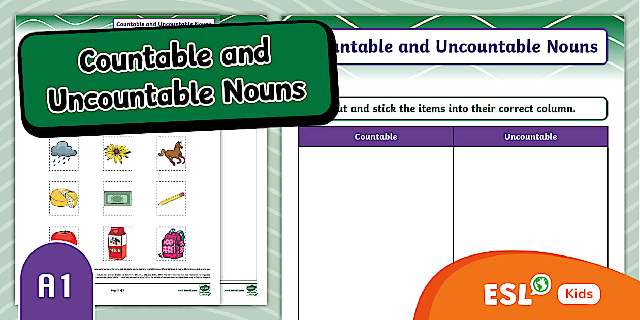 ESL {Countable} Nouns Cut & Stick
