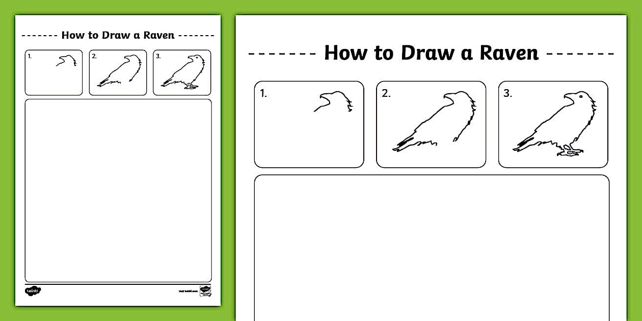 How to Draw a Raven Activity (professor feito) - Twinkl