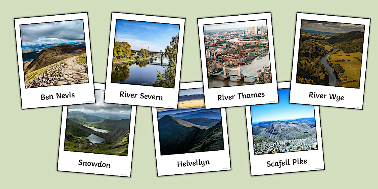 UK Mountains and Rivers Instant Photo Style Display Images