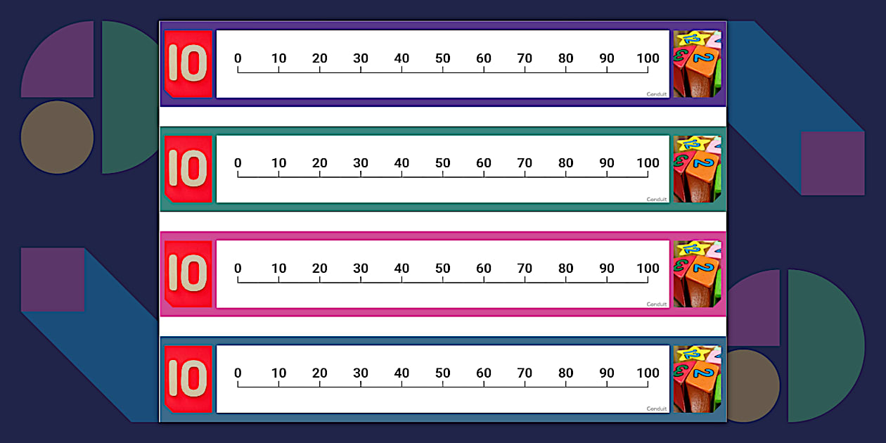 Reinforcing Number: Counting in 10s Number Line - Twinkl
