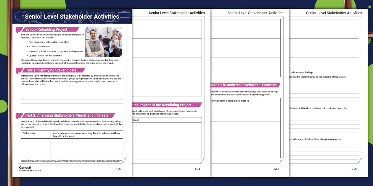 Senior Level Stakeholder Activities