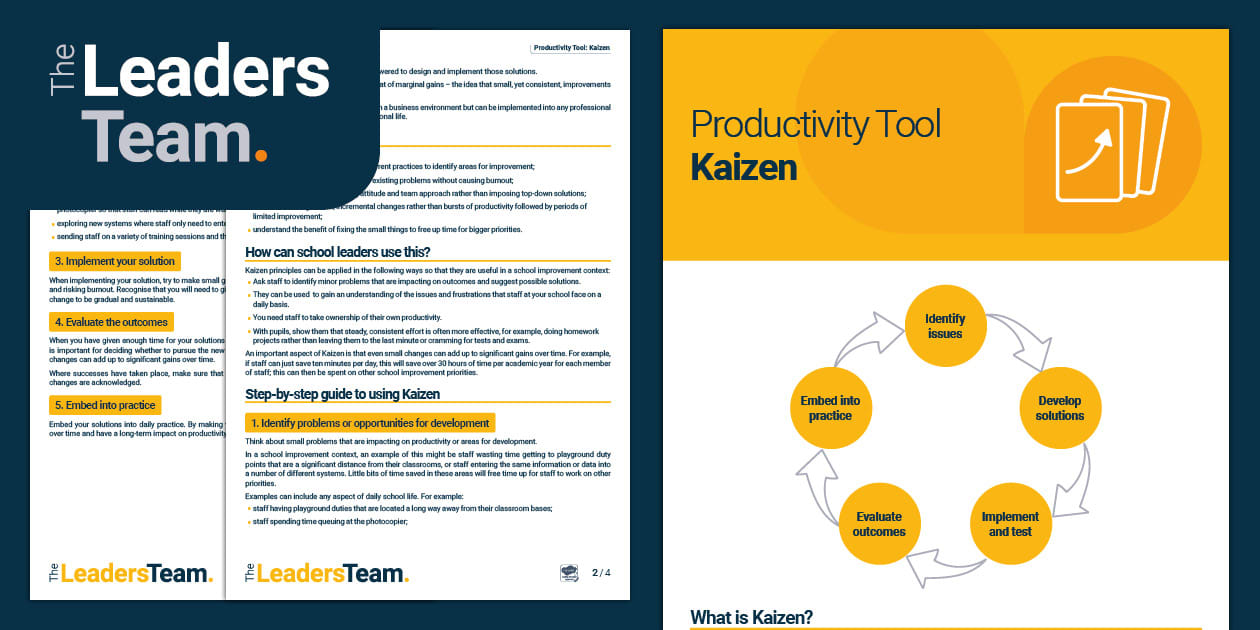 Productivity Tool: Kaizen - Leaders