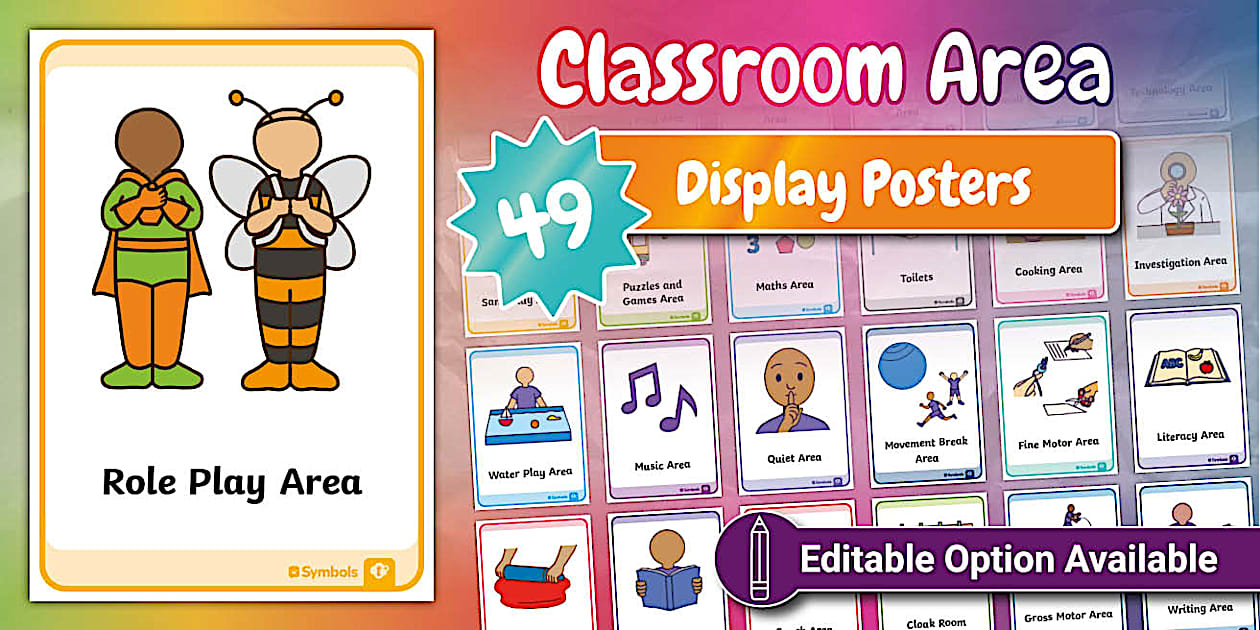 Twinkl Symbols: Classroom Area Display Posters