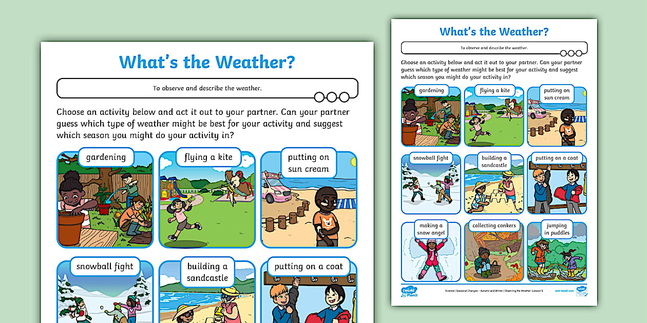 What's the Weather Game (teacher made) - Twinkl