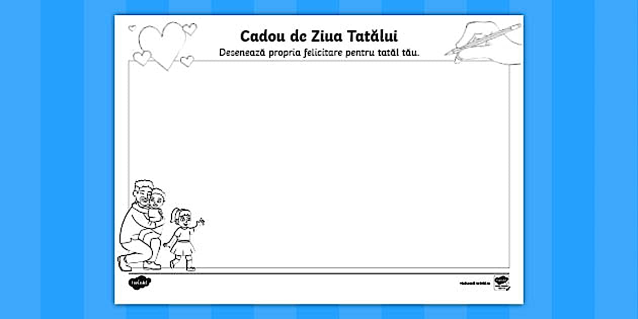 Cadou de Ziua Tatălui – Activitate de desen - Twinkl