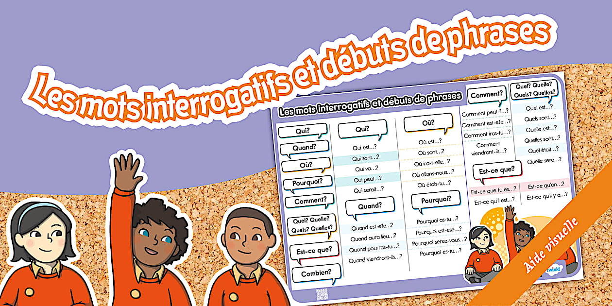Ensemble de mots : Les mots interrogatifs et débuts de phrases