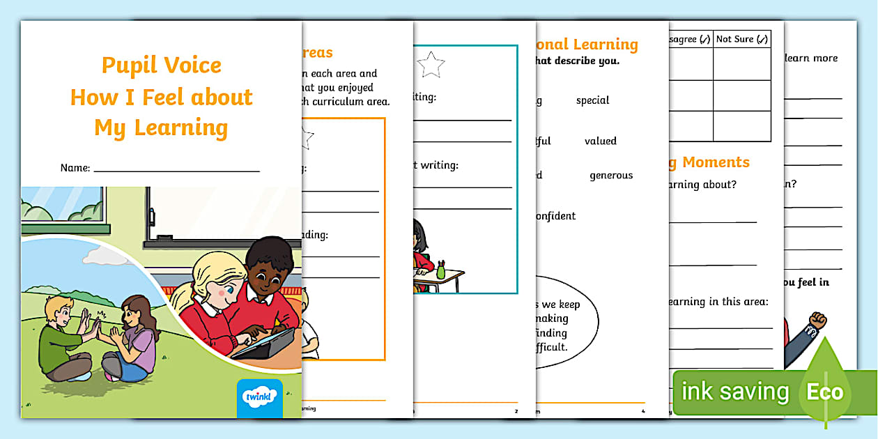 Pupil Voice How I Feel about My Learning Activity Booklet
