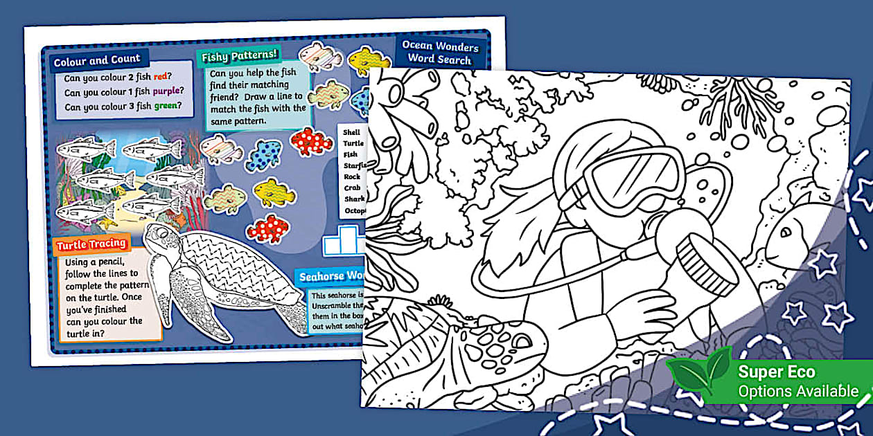 Under the Sea Activity Mat (Ages 3 - 5) (teacher made)