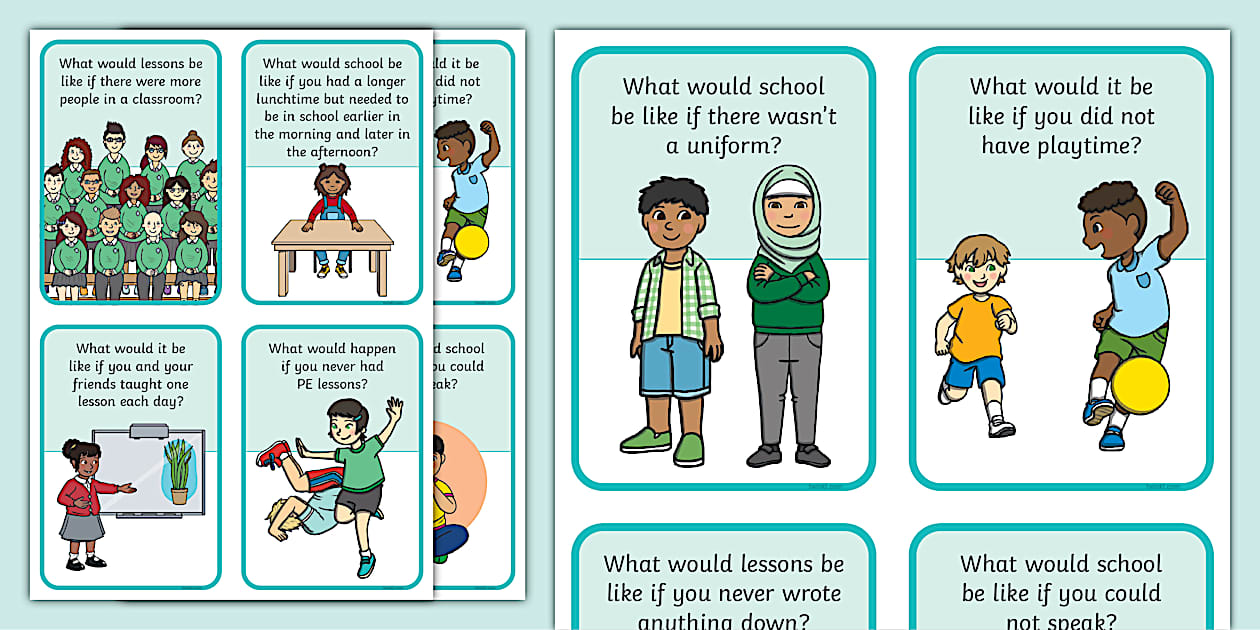 School-Themed Thinking Cards (teacher made) - Twinkl