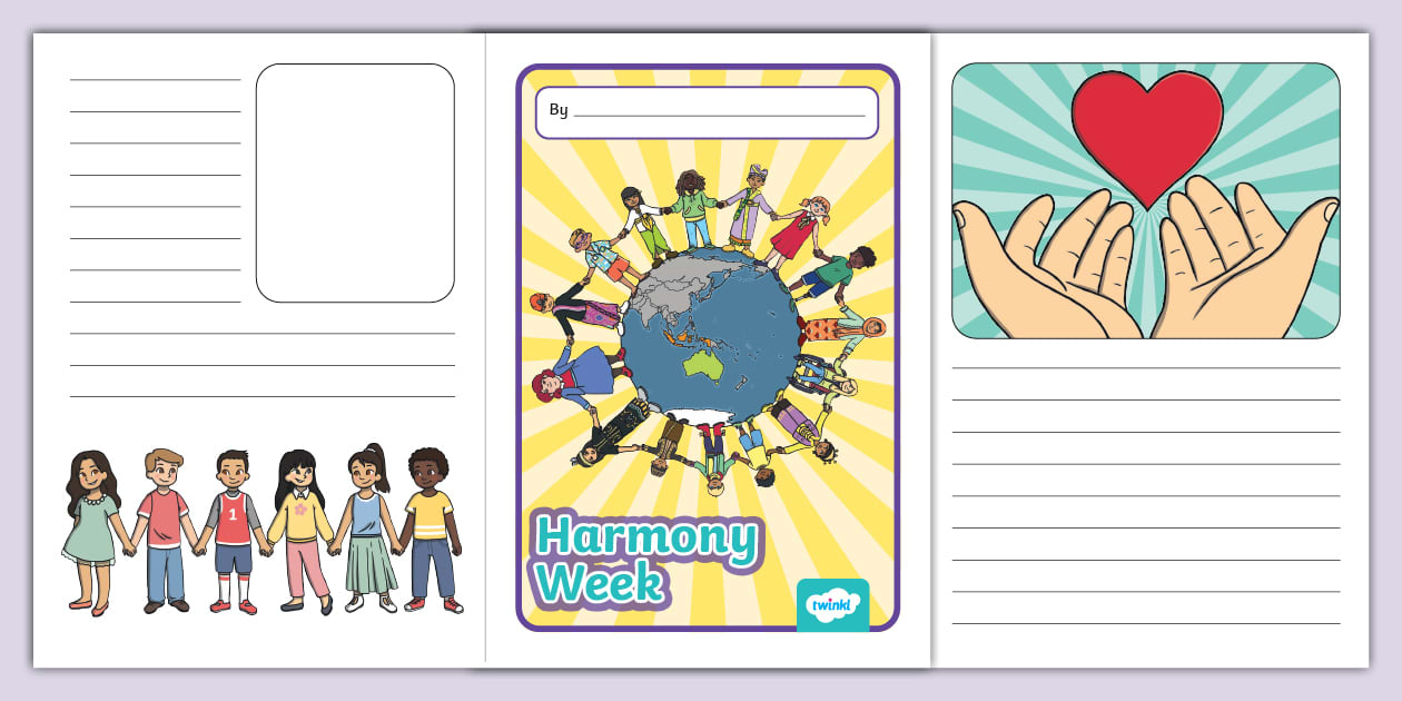 Harmony Week Journal Writing Frame - Twinkl