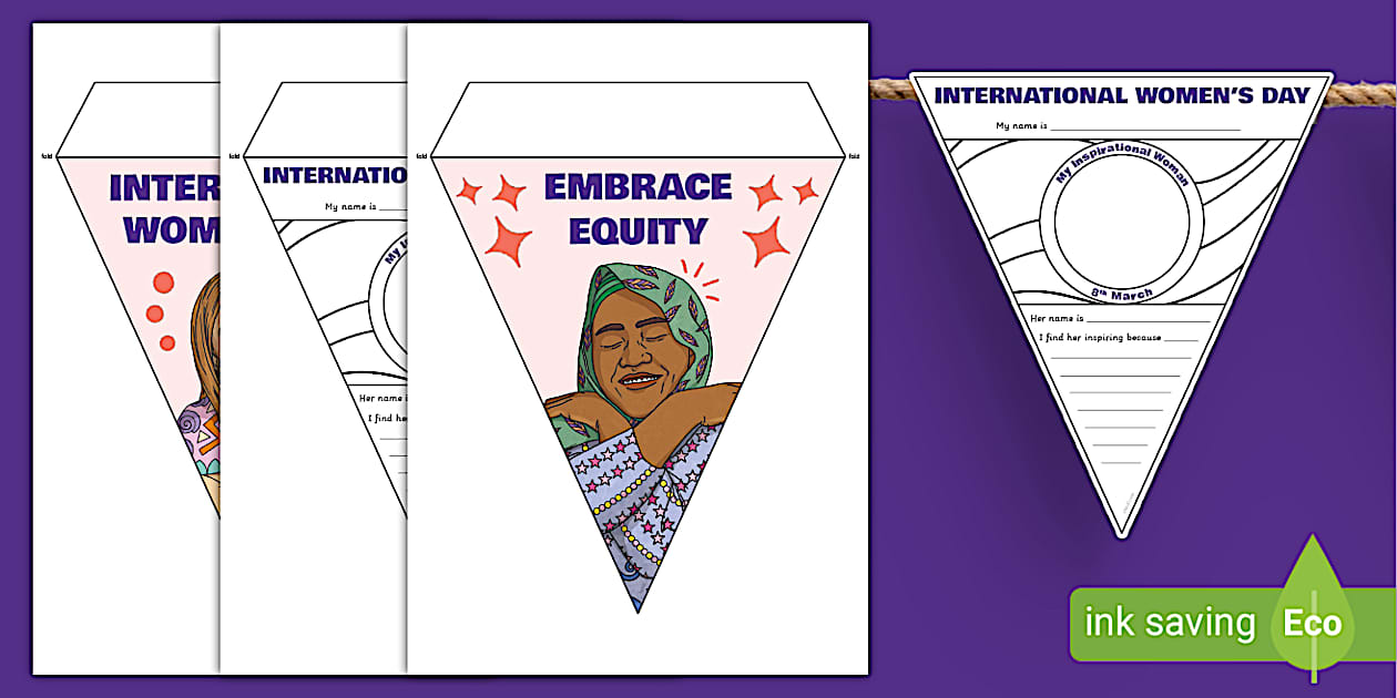 International Women's Day Bunting Craft Activity