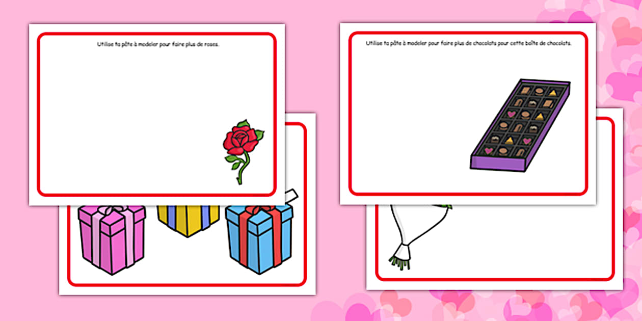 Sets de pâte à modeler de la Saint-Valentin (teacher made)