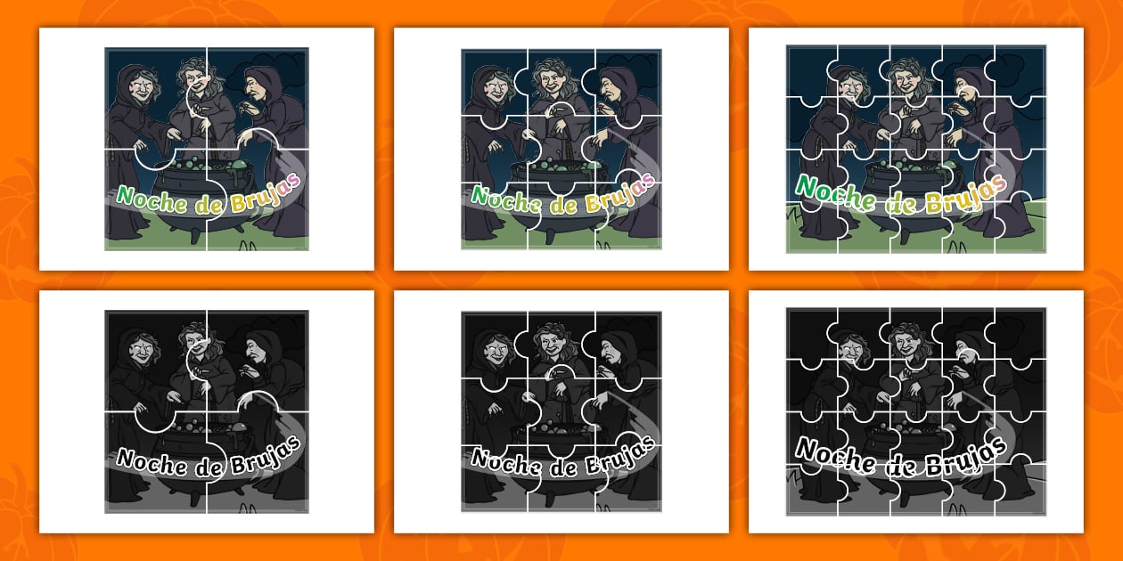 Guía de Trabajo: Puzzle - Noche de Brujas (teacher made)
