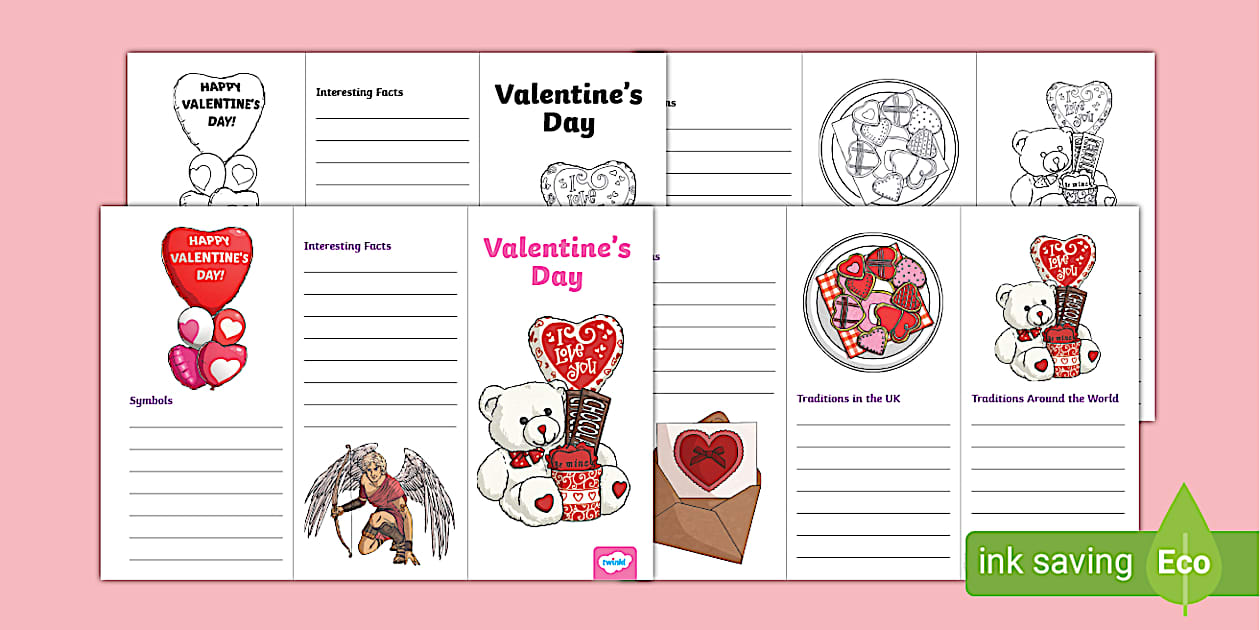 Valentine's Day Leaflet Template (teacher made) - Twinkl