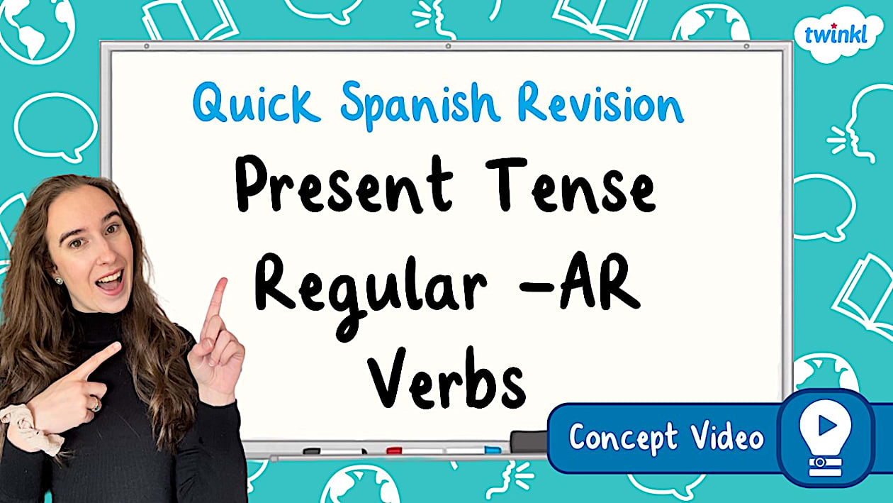 👉 Present Tense Regular -AR Verbs | KS2 Spanish Concept Video