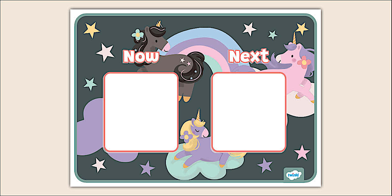 Unicorn Now and Next Board,zones of regulation,chunked tasks