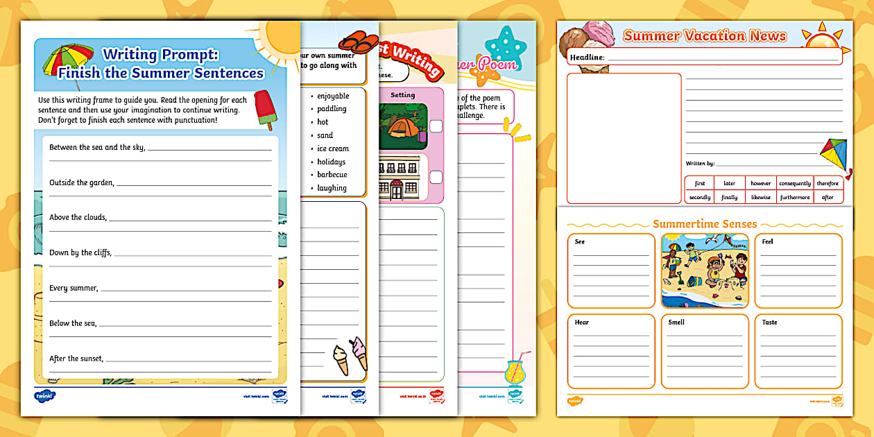 KS1 Summer Writing Resource Pack (teacher made) - Twinkl
