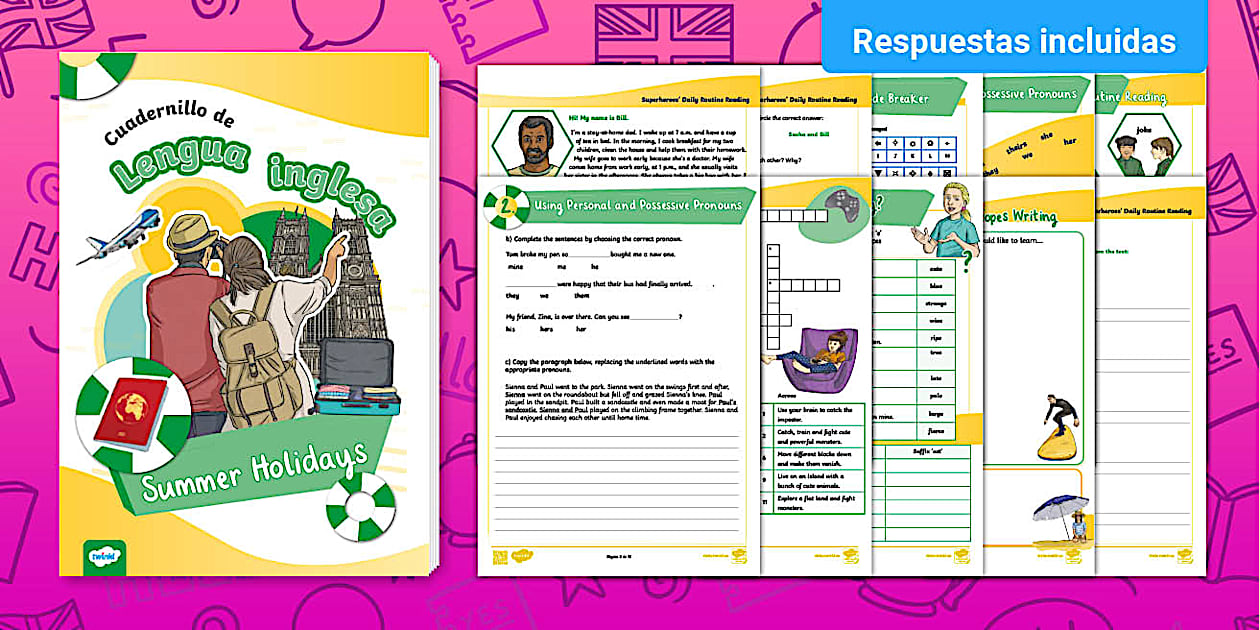 Cuadernillo de verano: Inglés - 6º de Primaria - Twinkl