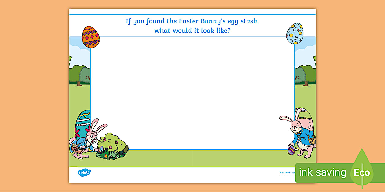 Easter Eggs Drawing Prompt (teacher made) - Twinkl