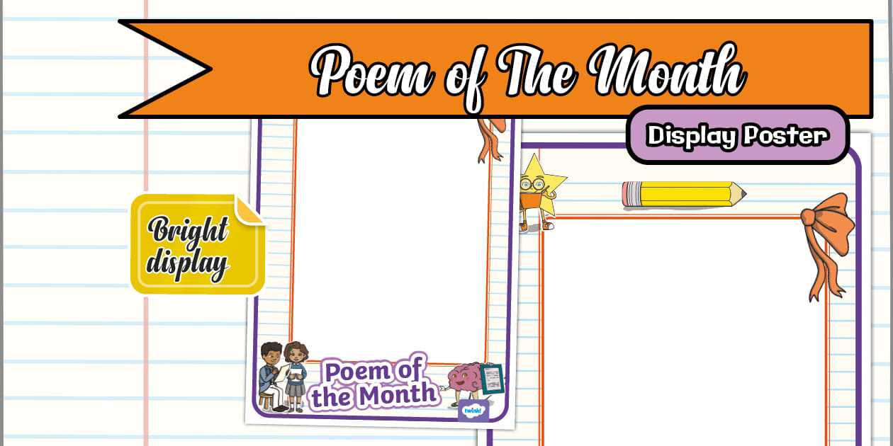 Poem of the Month Display Poster