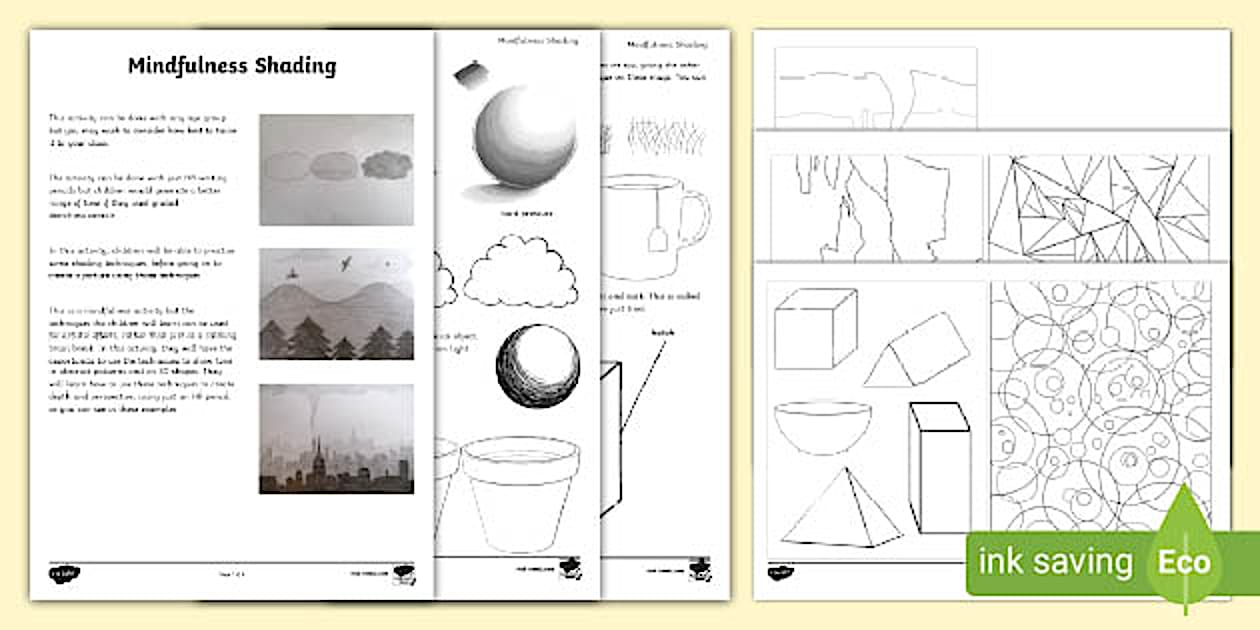 Shading Techniques Worksheet I Twinkl Canada (teacher made)