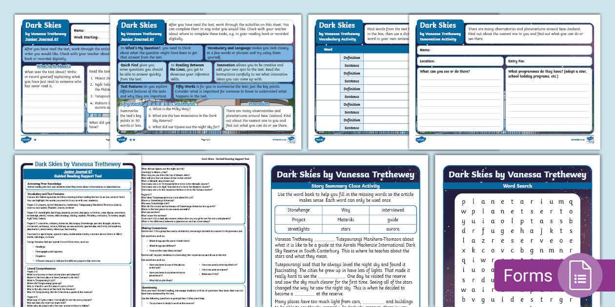Junior Journal 67 June 2024: Dark Skies (Article Comprehension)