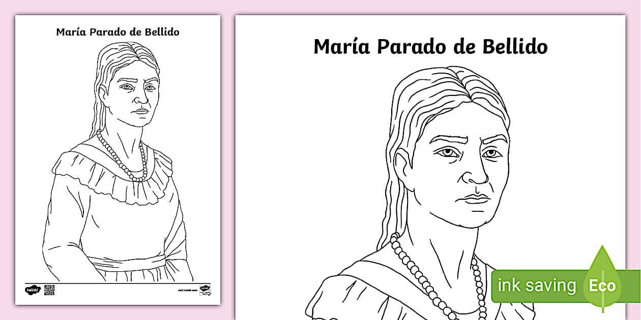 Ficha: Maria Parado de Bellido para colorear | Twinkl Perú