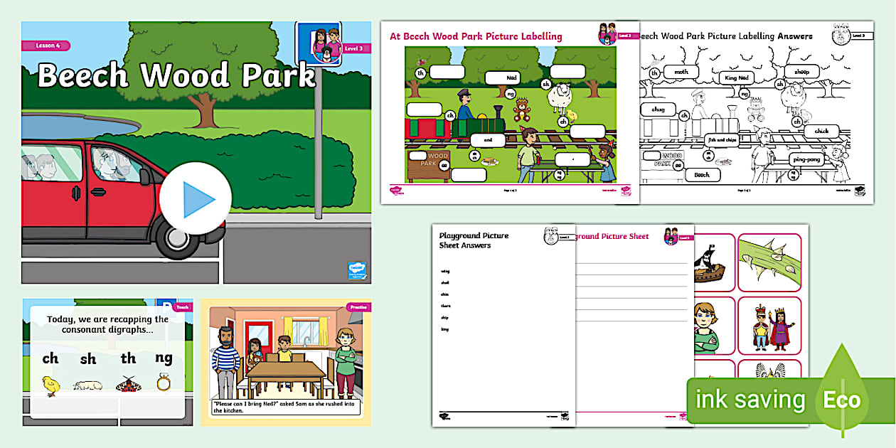 Consonant Digraphs Recap Lesson Pack - Level 3 Week 10 Lesson 4