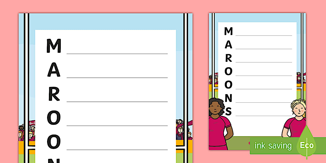 Women’s State of Origin: Maroons Acrostic Poem - Twinkl