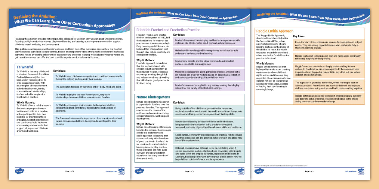 Realising the Ambition: Other Curriculum Approaches - Twinkl