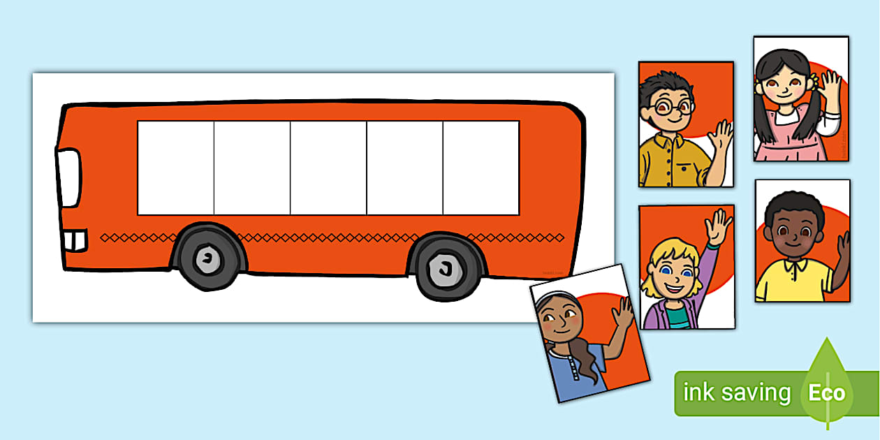 👉 Bus-Themed Five-Frame and Counters Activity - EYFS - Twinkl