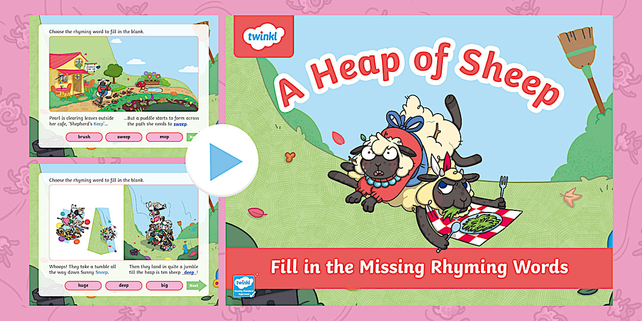 Fill in the Missing Rhyming Words PowerPoint - Twinkl