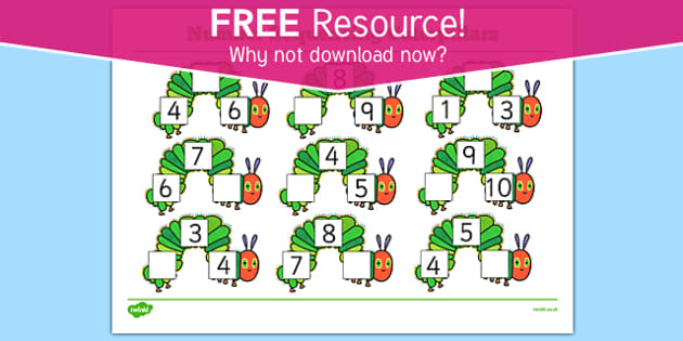 Number Sequencing Caterpillars to Support Teaching on The Very