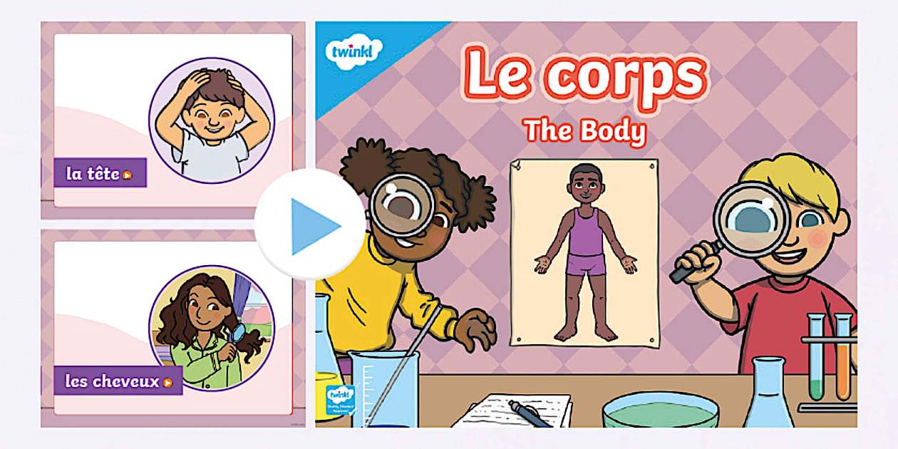 Body Parts in French PowerPoint - French Body Parts Resource