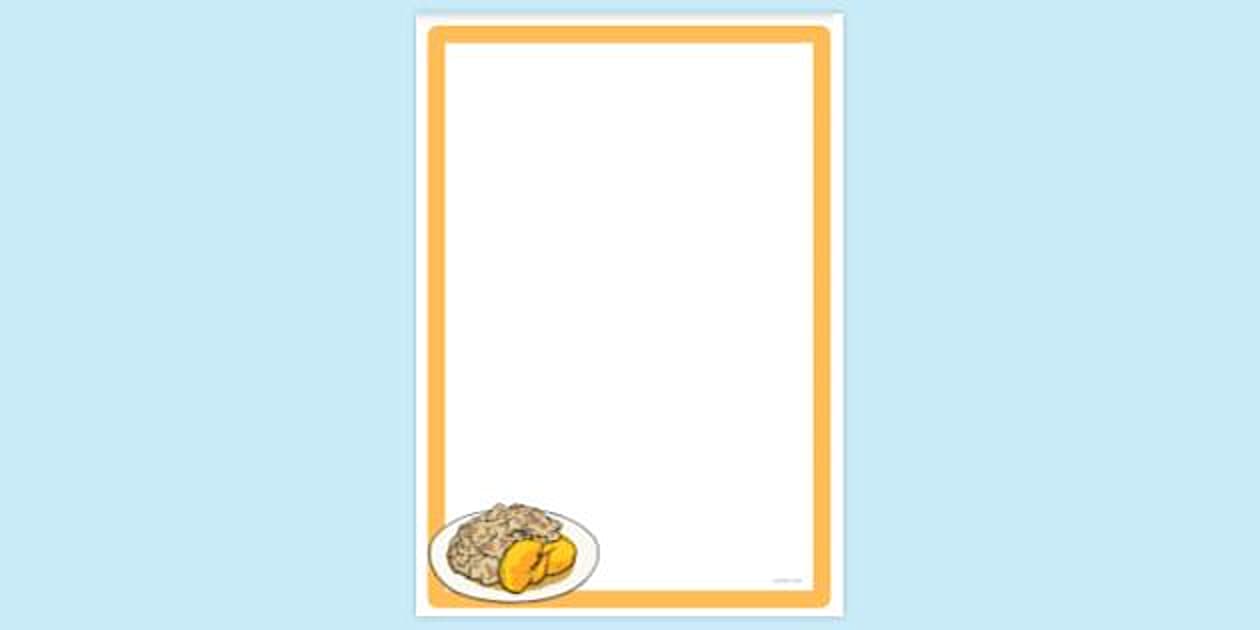Simple Blank Peach Cobbler Page Border | Page Borders