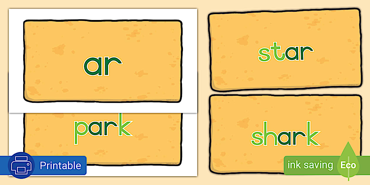 Grade 2 Phonics: ar Word Wall Cards