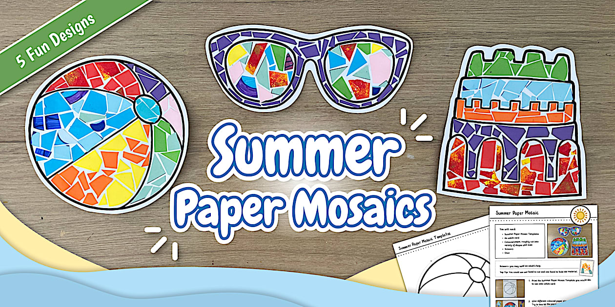 Summer Paper Mosaic | Twinkl Crafts