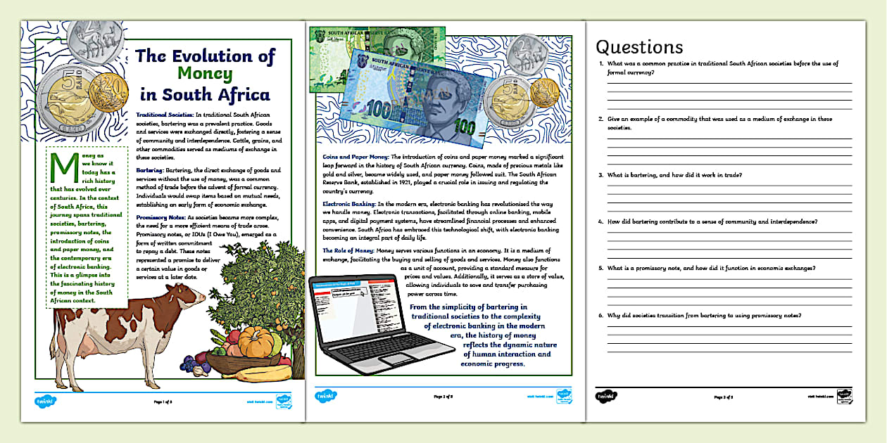 The Evolution of Money in South Africa