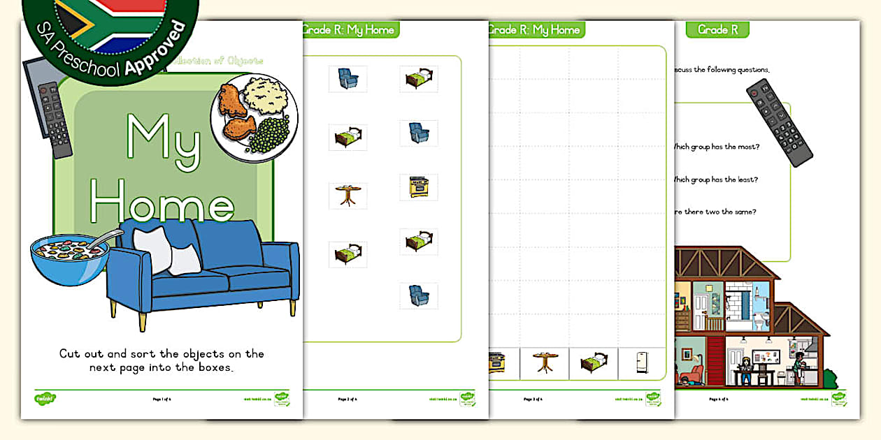 Grade R Data Handling: Discuss and Report - My Home - Twinkl
