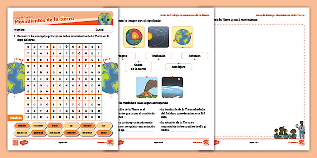 Guía - Dibuja movimientos de la Tierra - Twinkl Colombia