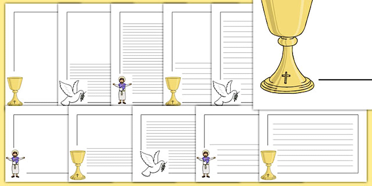 Editable First Holy Communion Page Borders (teacher made)