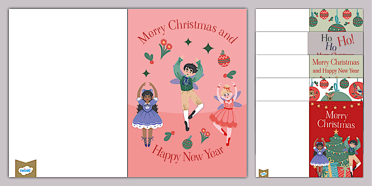 Nutcracker Christmas Cards (Hecho por educadores) - Twinkl