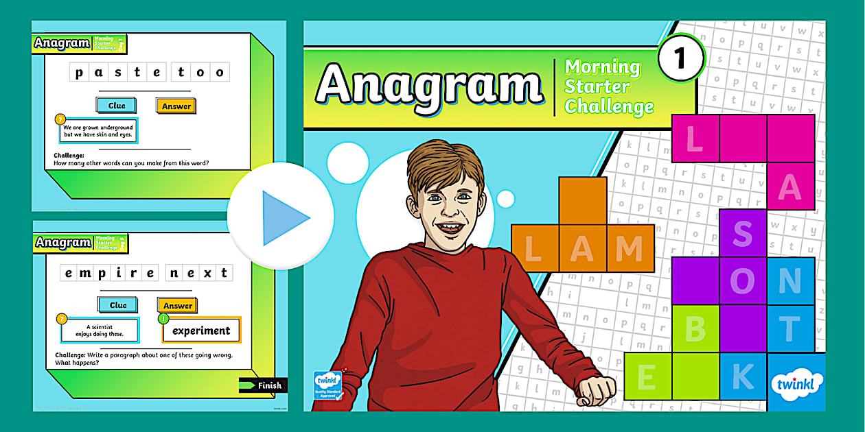 LKS2 Anagram Morning Starter Challenge PowerPoint 1 - Twinkl
