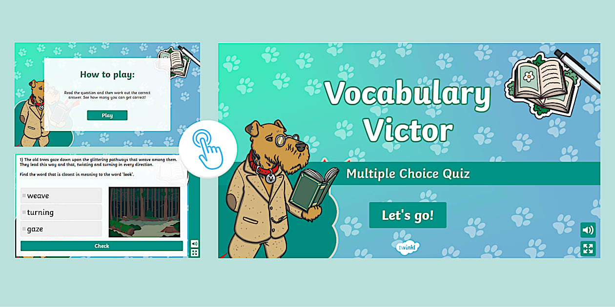 Vocabulary Victor KS1 Comprehension Multiple Choice Quiz