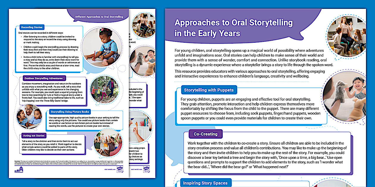 Approaches to Oral Storytelling in the Kindergarten | Twinkl