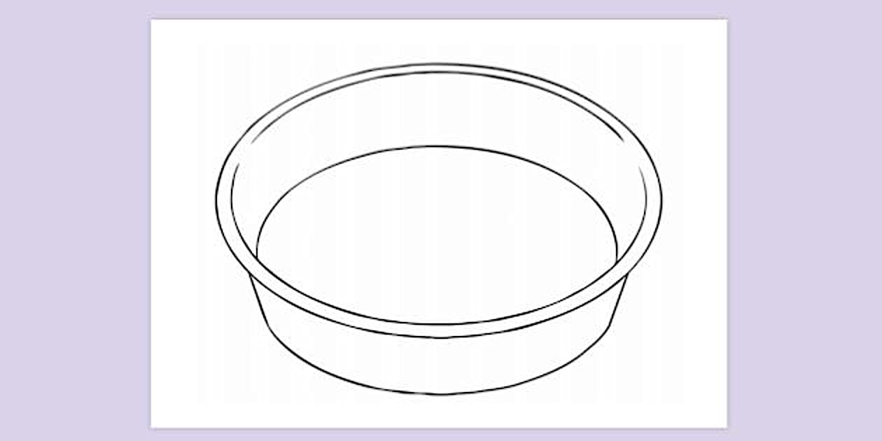 Cake Baking Tin Colouring Sheet | Colouring Sheets - Twinkl