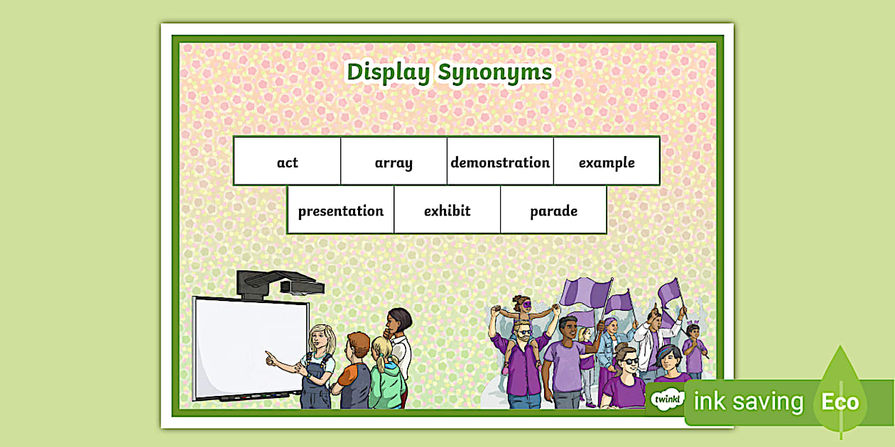 Display Synonyms Word Mat (Teacher-Made) - Twinkl