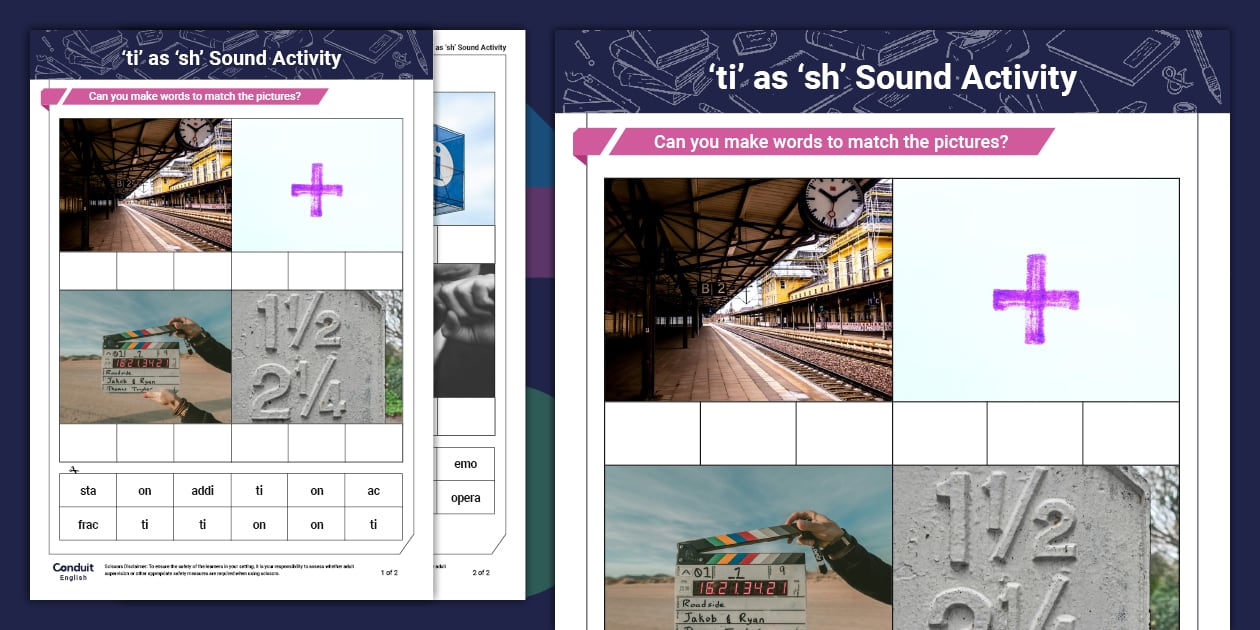 Reinforcing Sounds: 'ti' as 'sh' Sound Activity - Twinkl